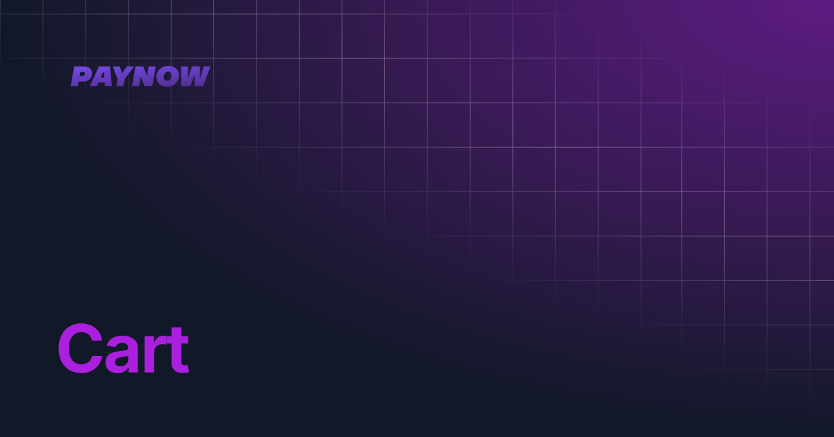 Cart | PayNow API